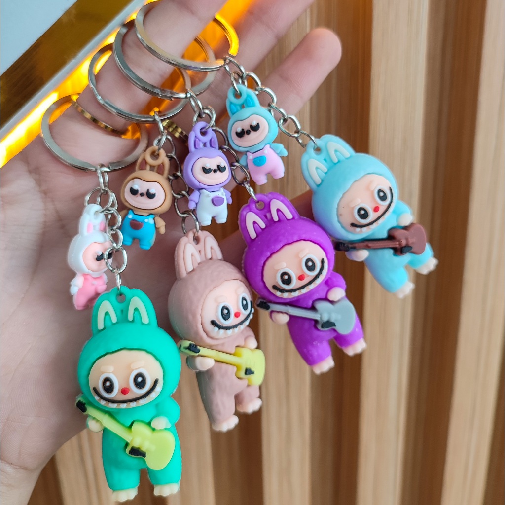 Jual Gantungan Kunci Labubu Fullbody Main Gitar Lucu Dan Unik | Shopee ...