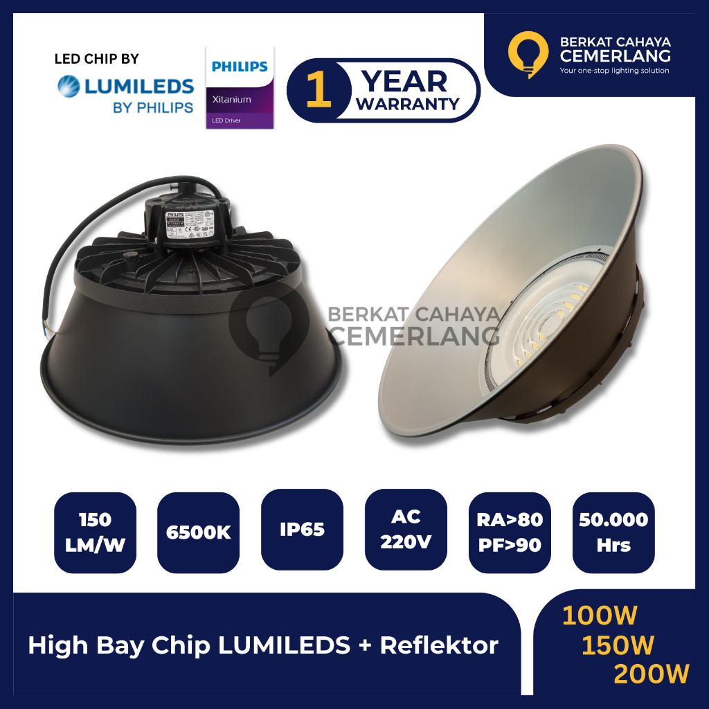 Jual Lampu High Bay LUXENDO 100W 150W 200W LXHB05 Reflektor HighBay UFO ...