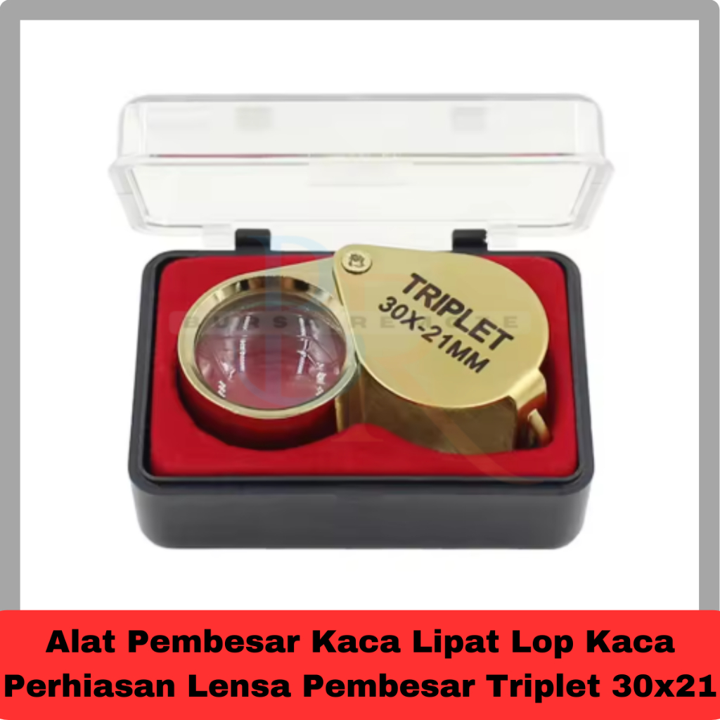 Jual Alat Pembesar Kaca Lipat Lop Kaca Perhiasan Lensa Pembesar Triplet ...
