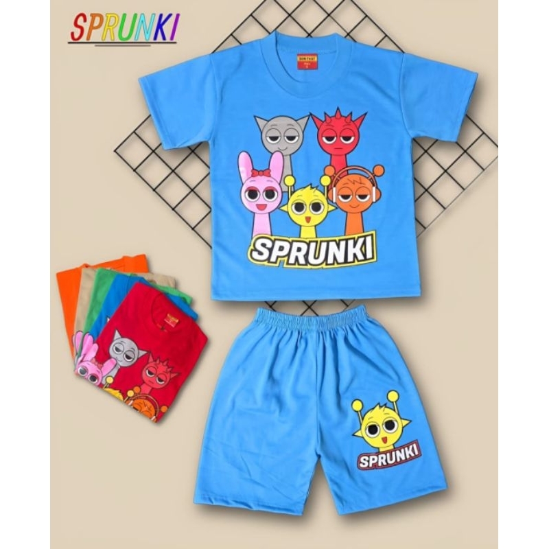 Jual KAOS ANAK WARNA SPRUNKI SERELAN SPRUNKI WARNA | Shopee Indonesia