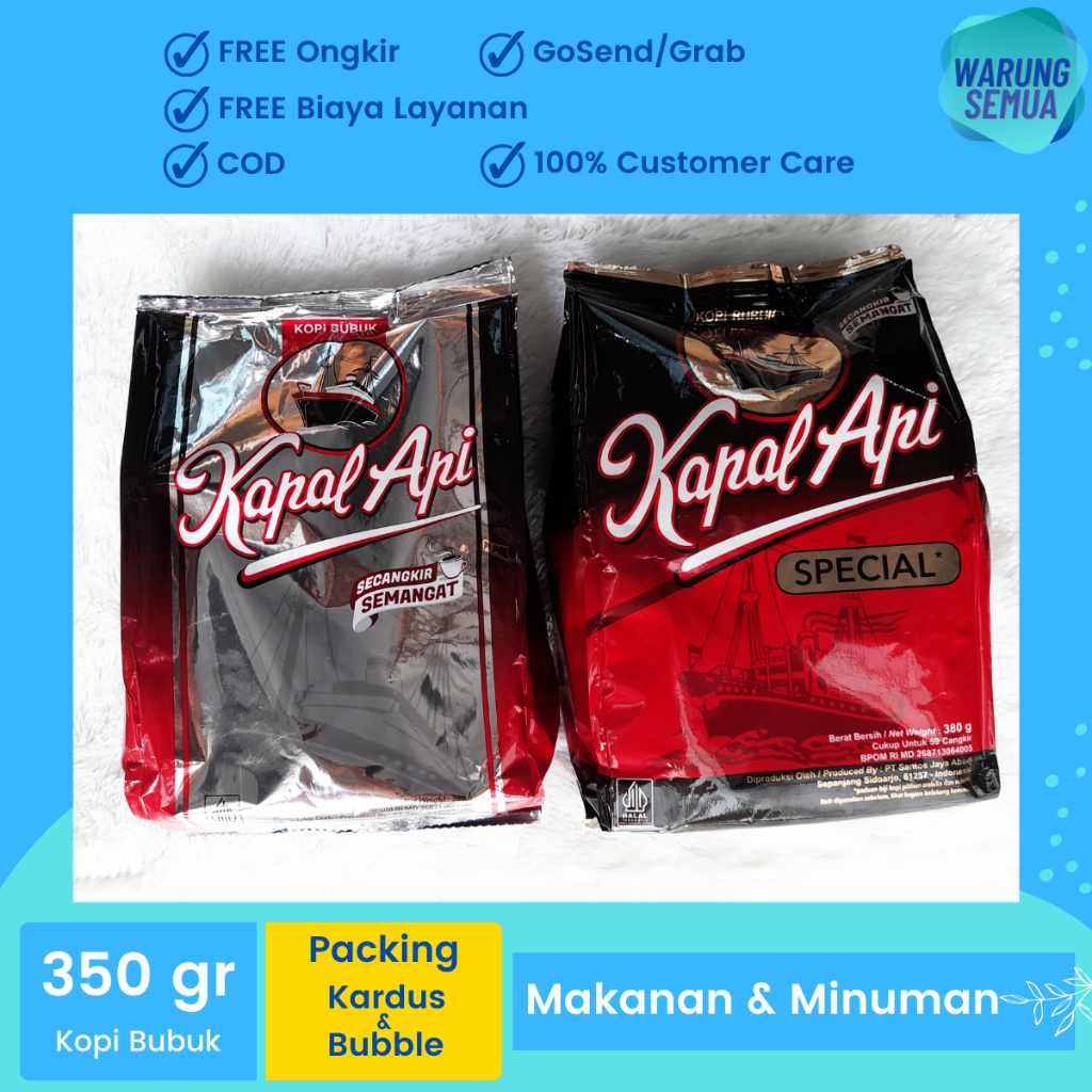 Jual Kopi Kapal Api Special Merah / Silver 350 gr + FREE Packing Kardus ...