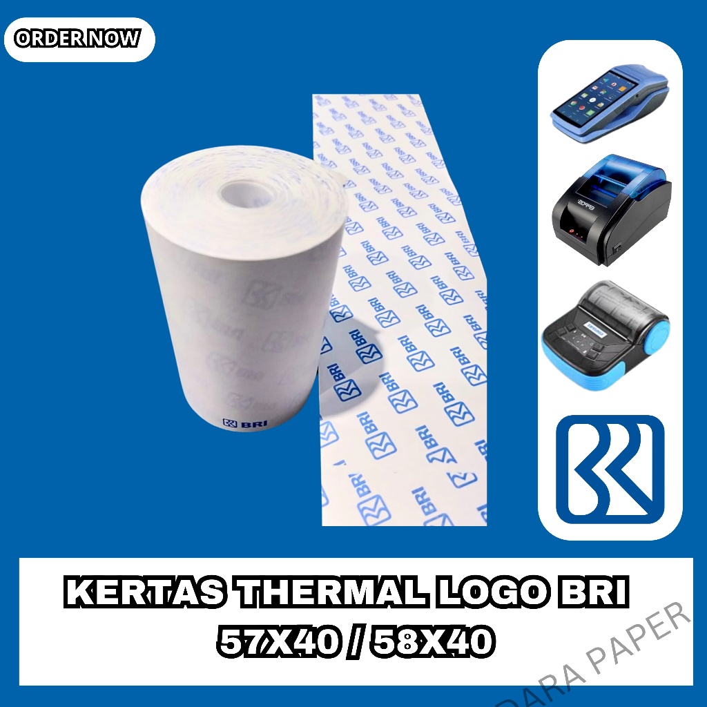 Jual KERTAS THERMAL LOGO BRI 57X40 | Shopee Indonesia