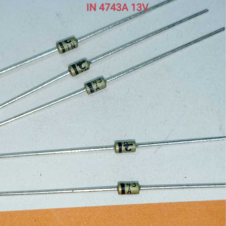 Jual DIODA ZENER 13V - 1 WATT GLASS SILVER 1N 4743A 227 13V ON MOTOROLA ORIGINAL | Shopee Indonesia