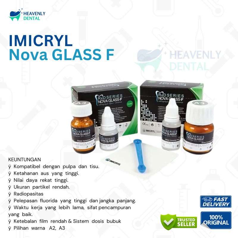 Jual IMICRYL NOVA GLASS-F Semen Pengisi Ionomer Kaca Radiopak Dental ...