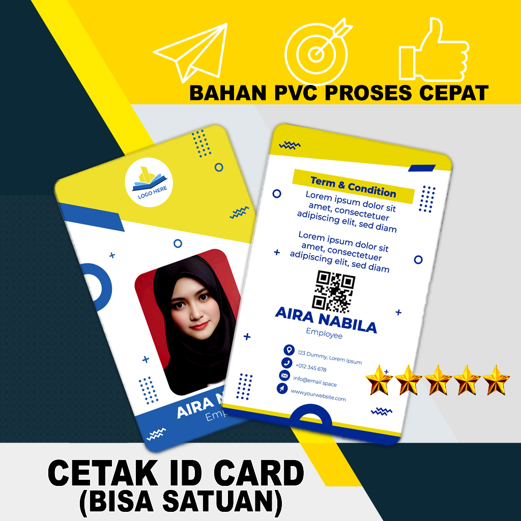 Jual Cetak Id Card NFC RFID / Id Card Custom / Cetak Id Card Free Desain | Shopee Indonesia