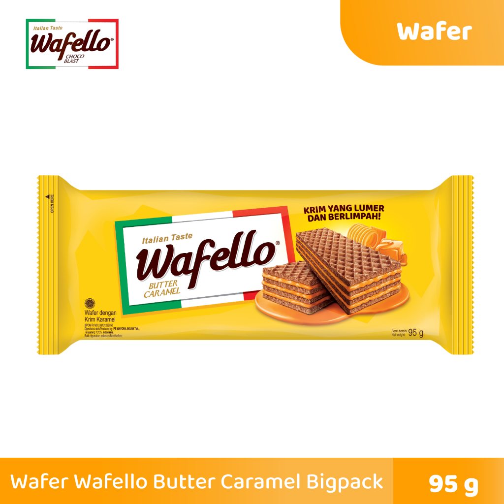 Jual Wafer Wafello Butter Caramel BigPack | Shopee Indonesia