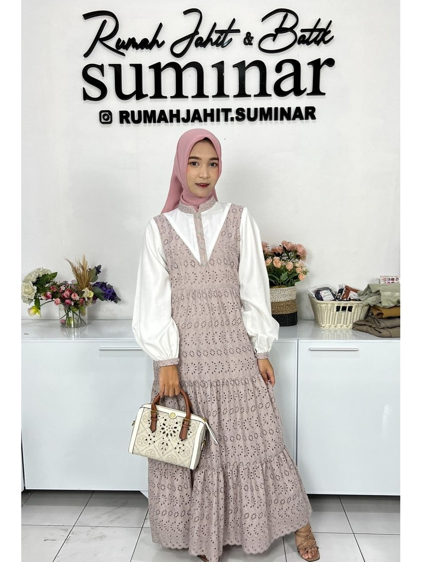 Jual Gamis Bordir by Rumah Jahit Suminar | Gamis Bordir Cantik | Katun ...