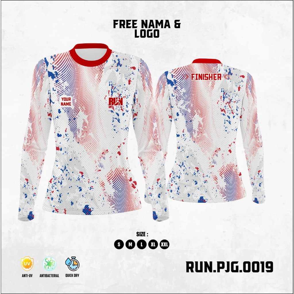 Jual Baju Kaos Running Wanita | Jersey Lari Quick Dry Free Custom Nama ...