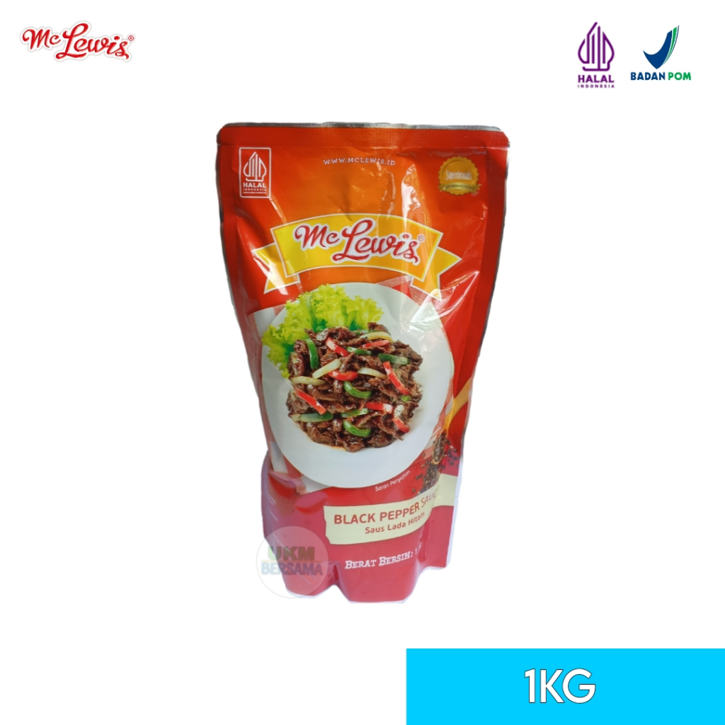 Jual Mclewis/Mc Lewis Saus Lada Hitam Blackpepper Sauce 1kg/310gram ...