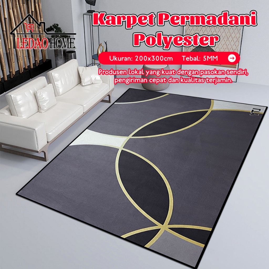 Jual LEDAOHOME Karpet Permadani Polyester Karpet Lantai Eropa Style Uk ...