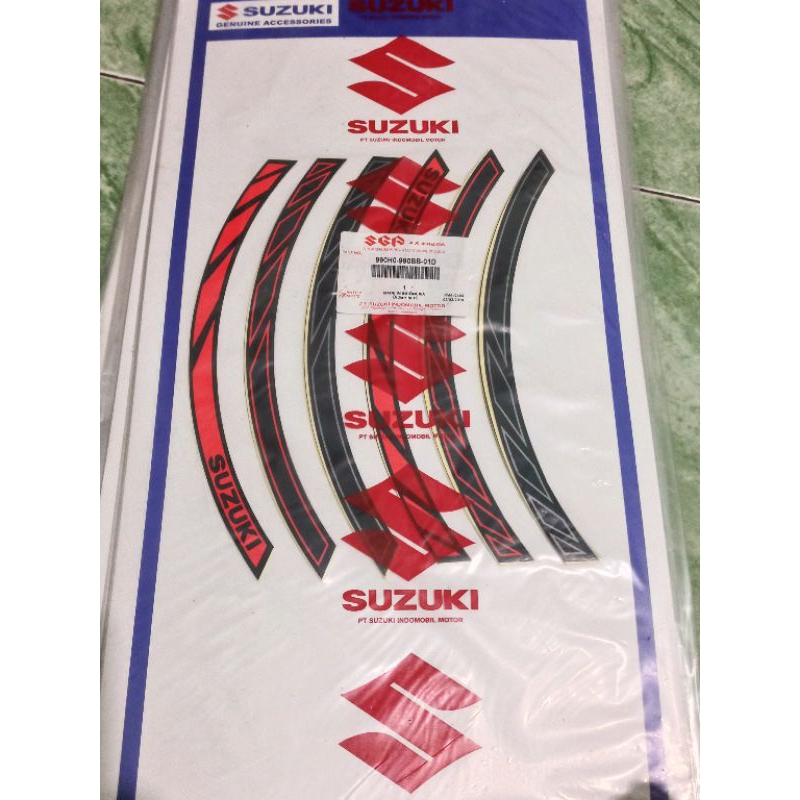 Jual STICKER LIS VELG SUZUKI ADDRESS NEX2 NEX CROSS MERAH-ABU2 ORIGINAL ...