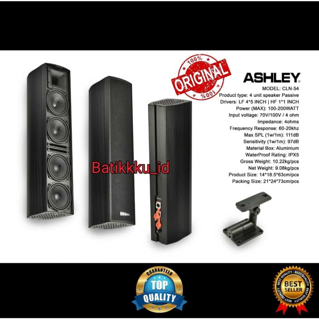 Jual Speaker Column Pasif ASHLEY CLN 54 CLN54 Original 4 x 5 Inch | Shopee Indonesia