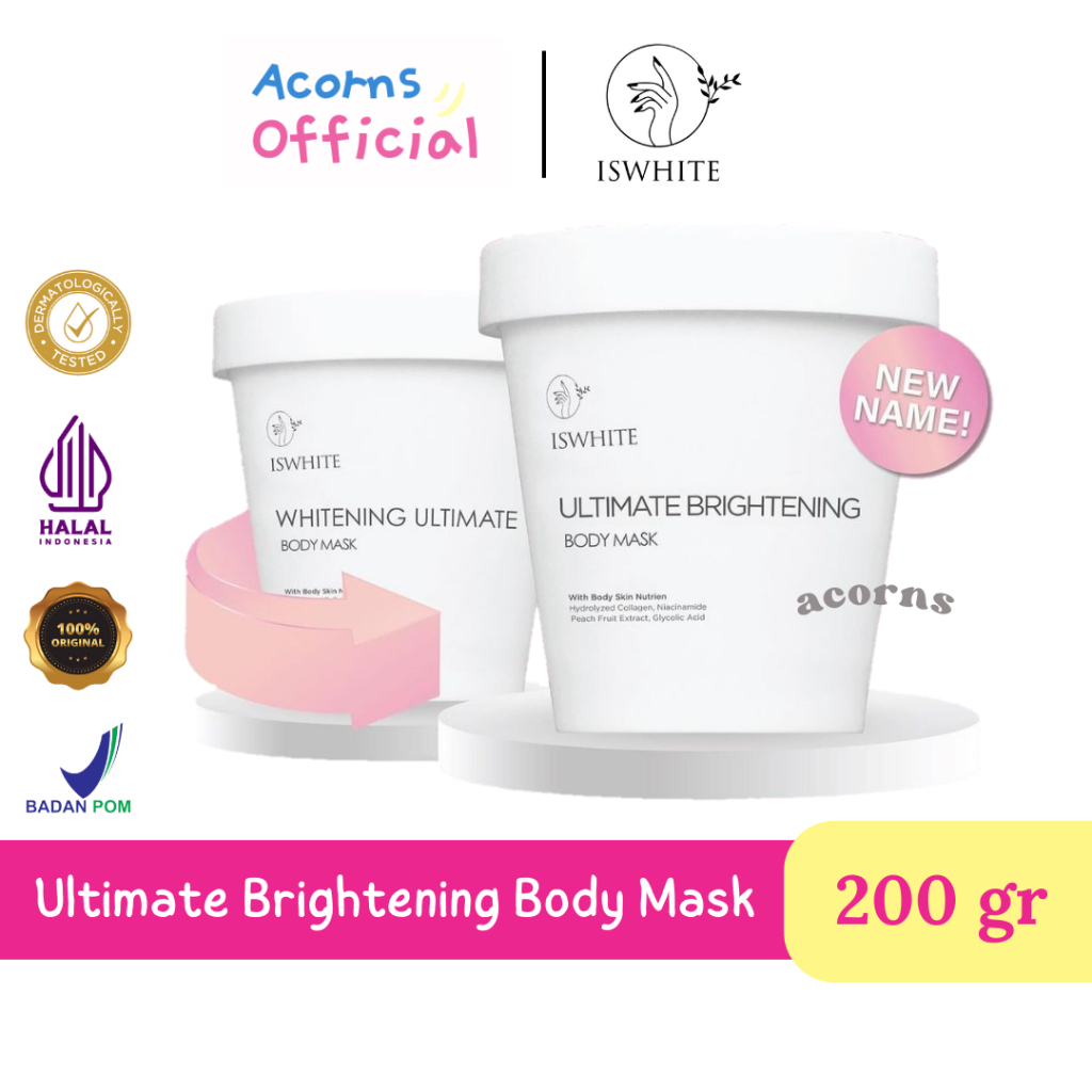 Jual ISWHITE Masker Badan (Body Mask Brightening Ultimate) - Pencerah ...