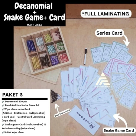 Jual Montessori beads stairs / decanomial beads / Color Beads ...