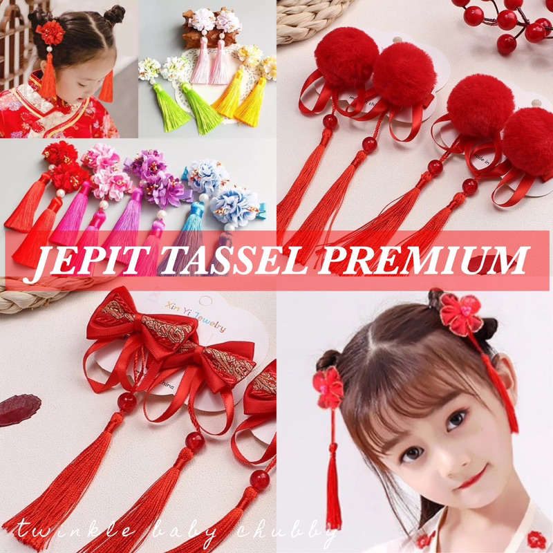 Jual JEPITAN EDISI IMLEK CHINESE NEW YEAR CNY JEPIT BULU TASSEL TANSEL ...