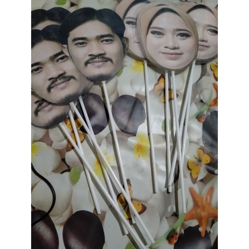 Jual Stik Custom Fotobooth/Kipas costum request foto atau gambar ...