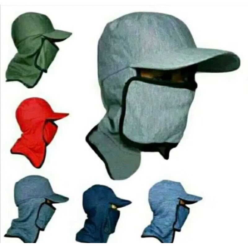 Jual Topi Masker Jepang Proyek Mancing Gunung dan Berkebun | Shopee ...