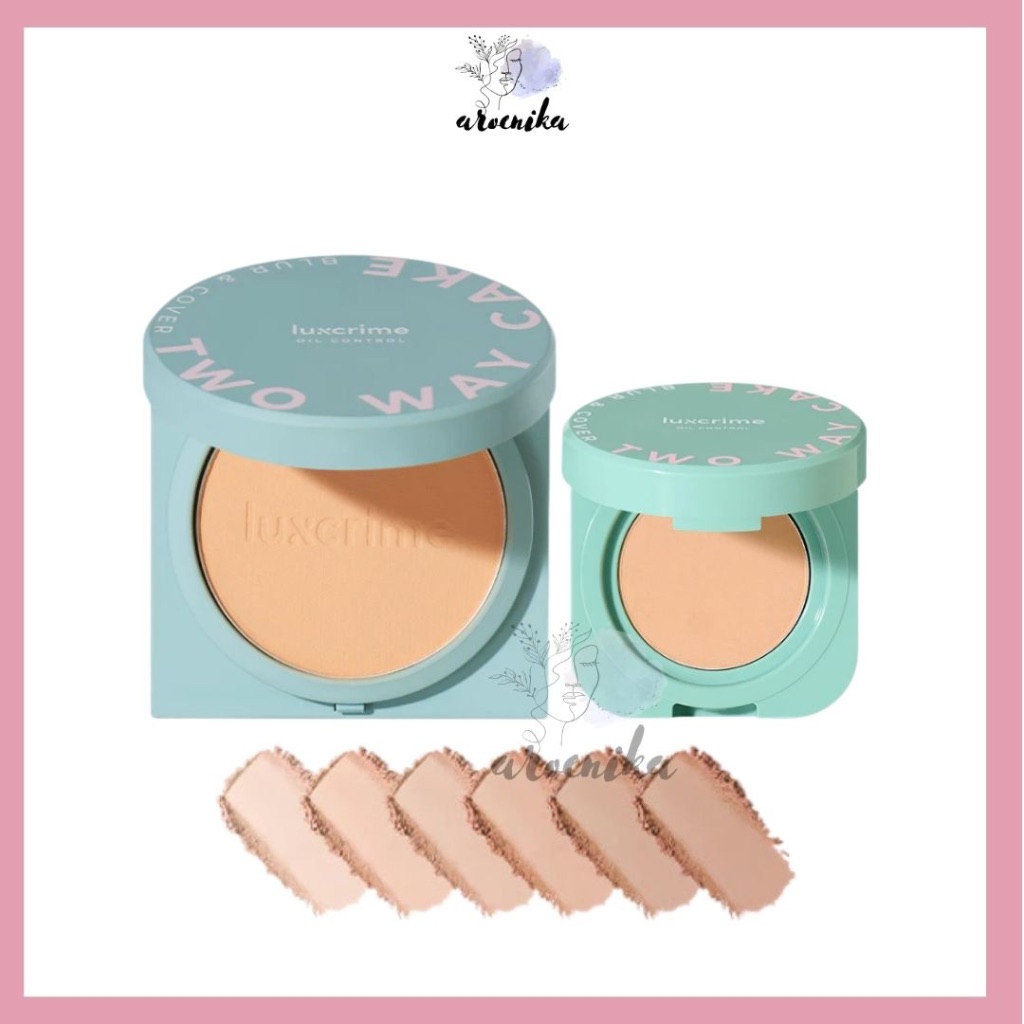 Jual [AROENIKA] Luxcrime Blur & Cover Two Way Cake Shade Custard ...