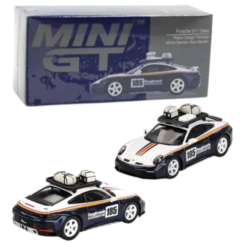 Jual MINI GT Porsche 911 Dakar Rallye Design Package White/Gentian Blue ...