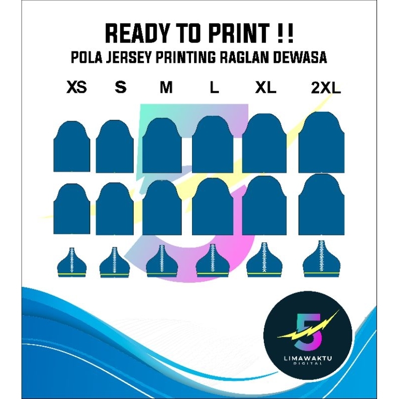 Jual POLA JERSEY RAGLAN DIGITAL ( COREL DRAW) | Shopee Indonesia