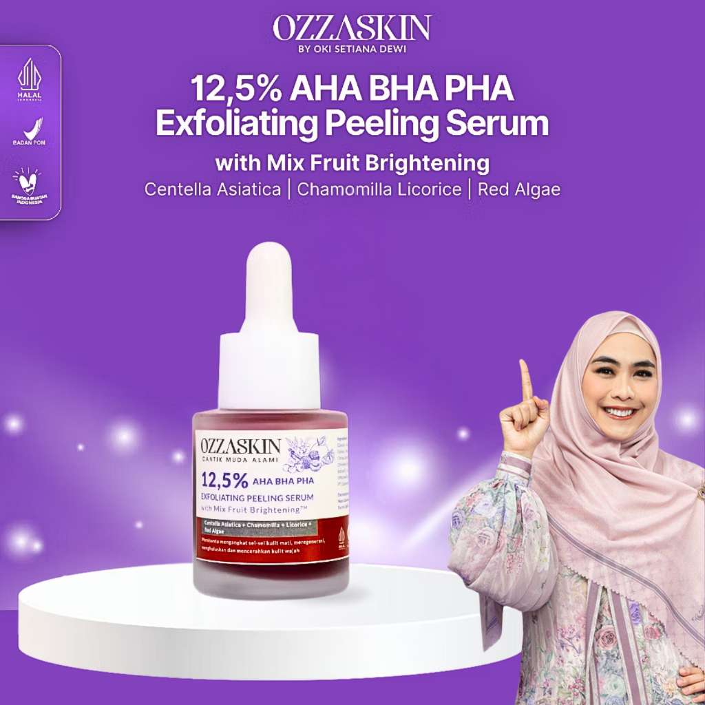 Jual Ozzaskin Original By Oki Setiana Dewi 12,5% AHA BHA PHA Exfoliating Peeling Serum With Mix ...