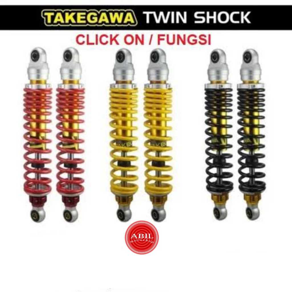 Jual shockbreaker klik takegawa ukuran 280 320 340/ shock belakang ...