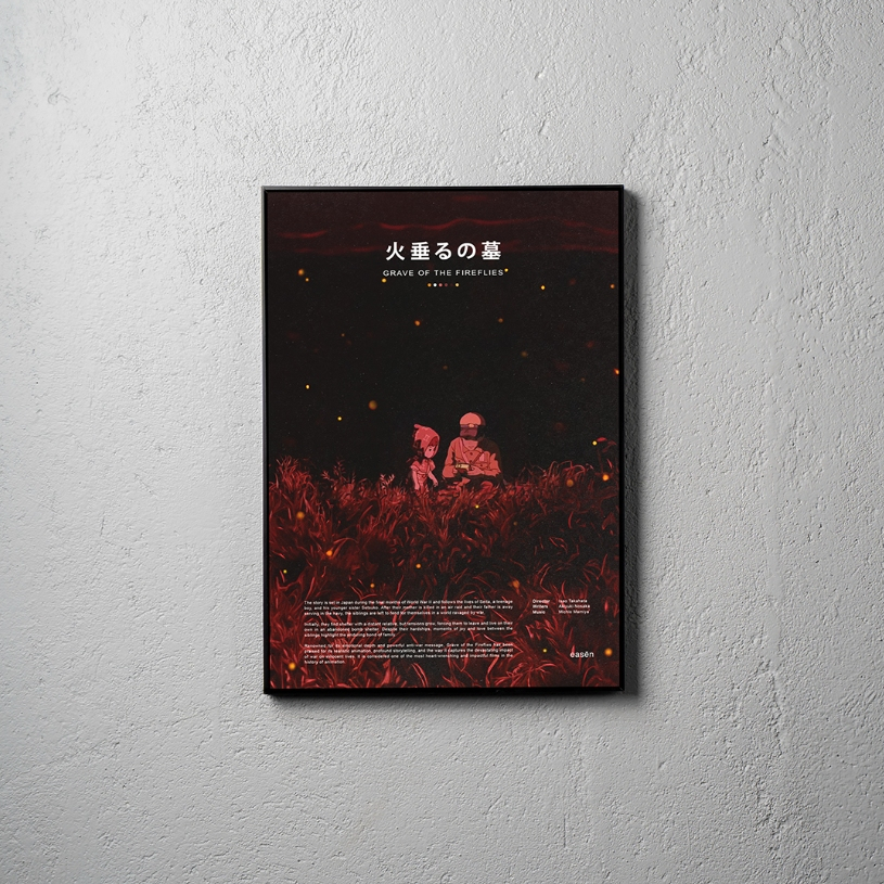 Jual Poster Grave of The Fireflies - Frame A3 (29,7cm x 42.0cm ...
