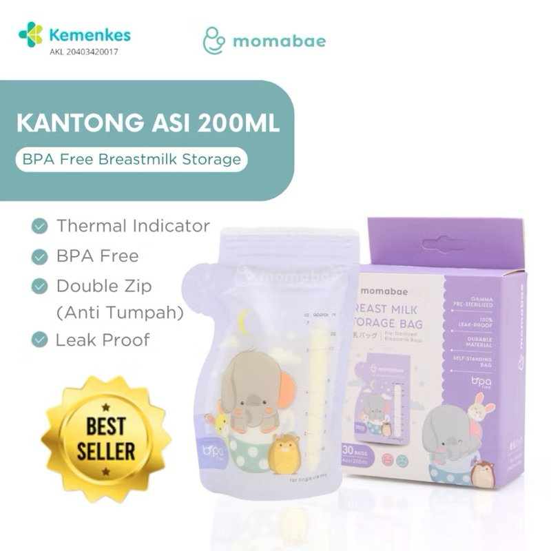 Jual MOMABAE – Kantong ASI 200ML + 20ML Ekstra / Kantong ASI BPA Free / Kantong ASI Thermal ...