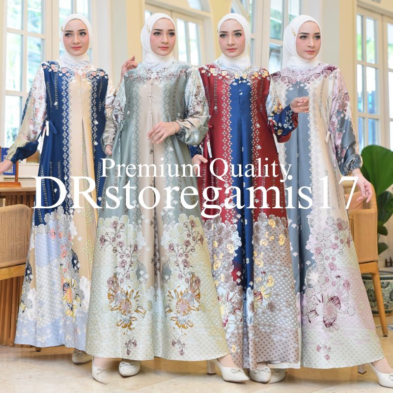 Jual GAMIS YULIA GAMIS SILK MOTIF ORIGINAL GAMIS SILKY PREMIUM QUALITY ...