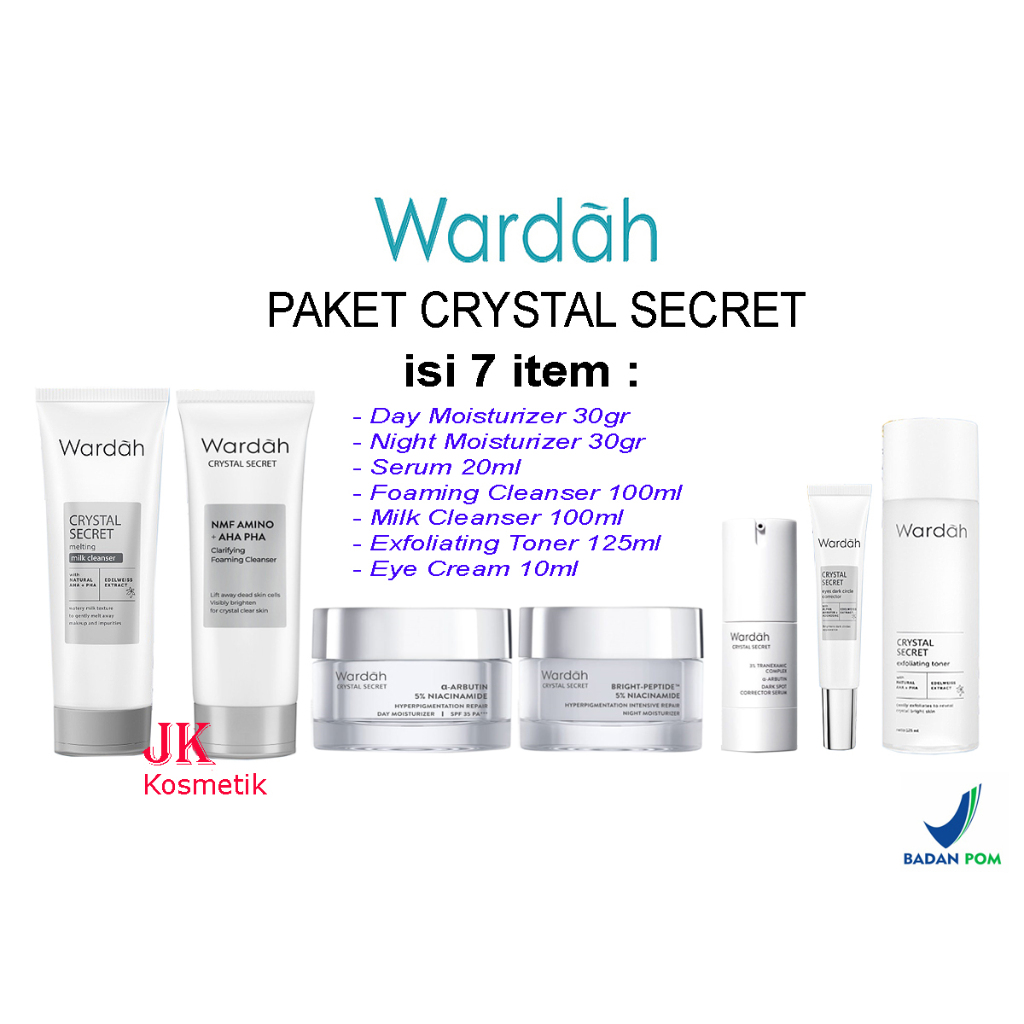 Jual Wardah Crystal Secret Paket Skin Care Lengkap Mencerahkan Kulit ...