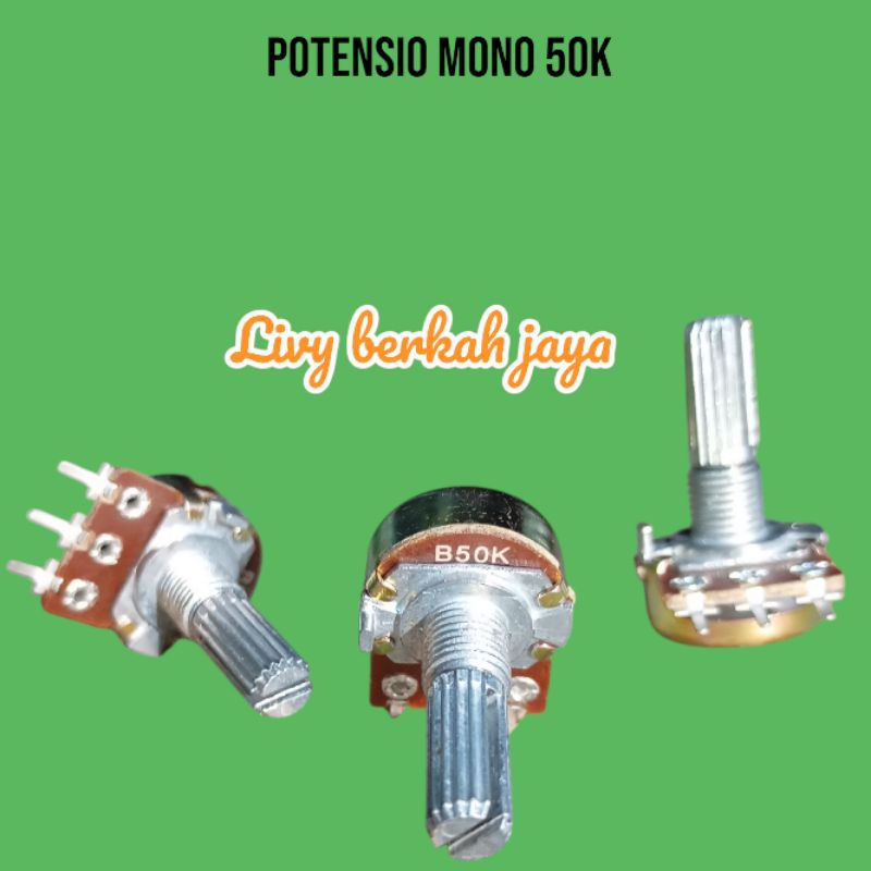 Jual potensio mono 50k / stereo 50k /10k/20k potensio mono 100k ...