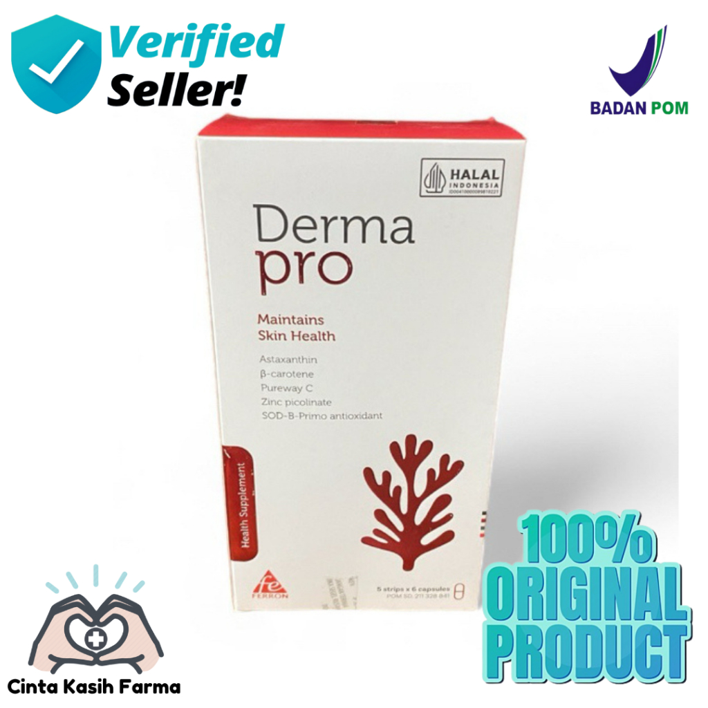 Jual Dermapro Cap 1 Box isi 30 Capsul - Multivitamin Antioksidan ...