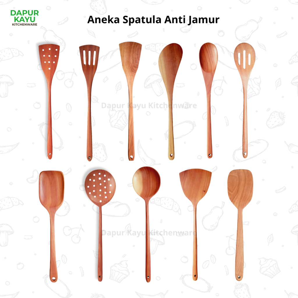 Jual Spatula Kayu Sawo Premium – Food Grade, Estetik, dan Tidak bikin ...