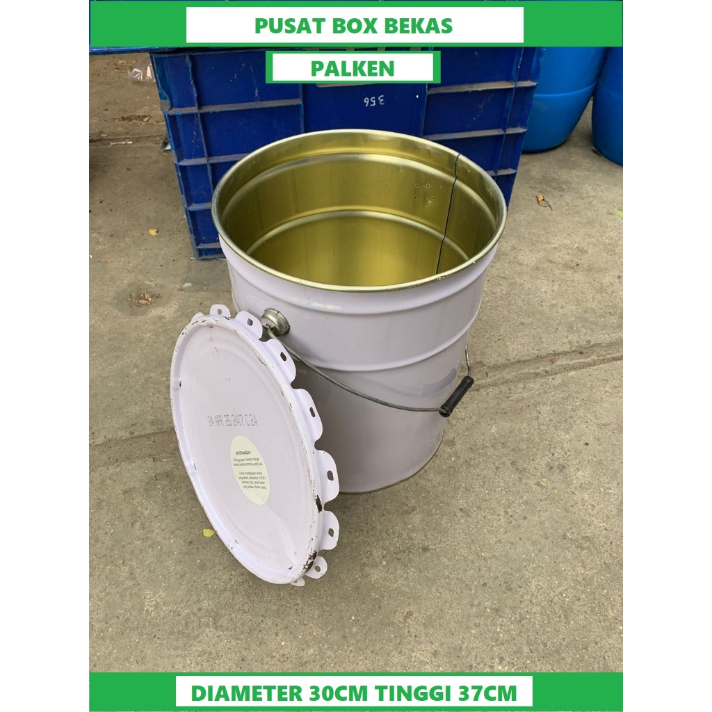 Jual Palken Besi 25kg plus tutup Ember Pail Besi Ember Palken 25kg ...