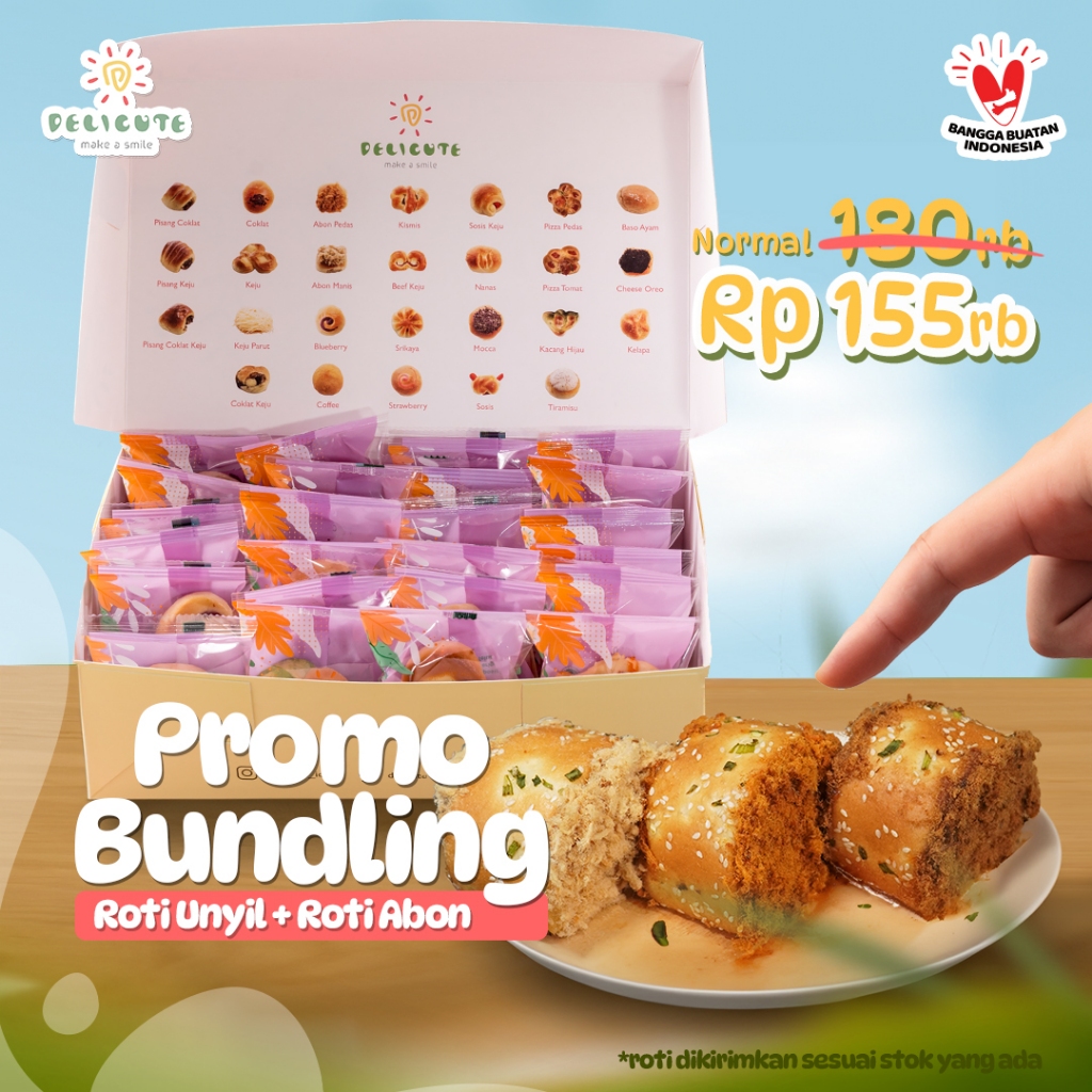 Jual PROMO BUNDLING ROTI ABON + DELICUTE BUN/ROTI UNYIL (DIKIRIM RANDOM ...