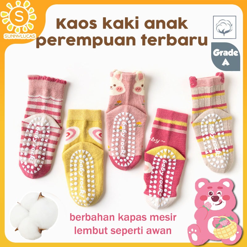 Jual Sunny.Lucas (1-12Tahun)Katun murni Baby kaos kaki anak perempuan ...