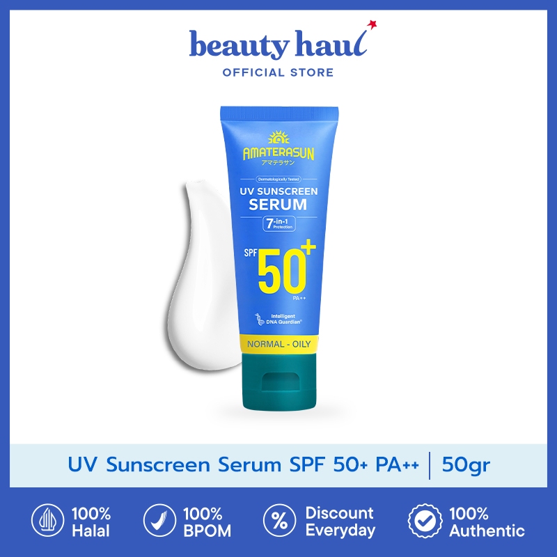 Jual AMATERASUN UV Sunscreen Serum SPF 50+ PA++ | Shopee Indonesia