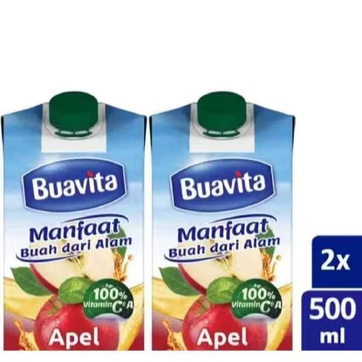 Jual [ Paket Isi 2 ] Buavita Jus Buah Asli Rasa Apel 500ml | Shopee ...