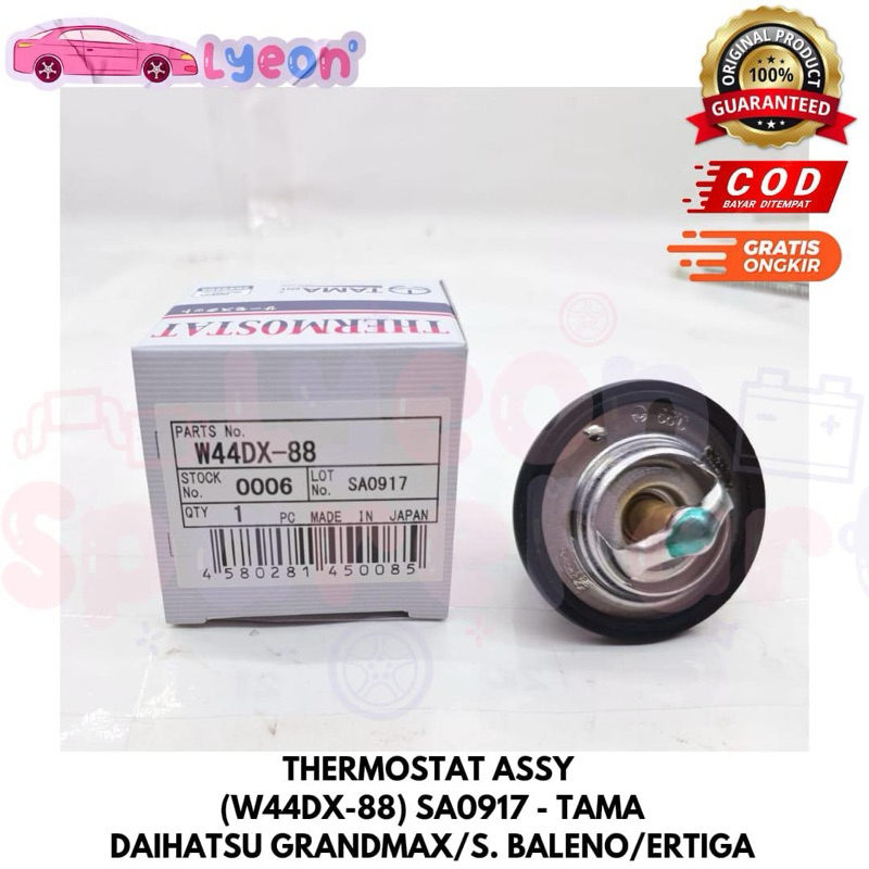 Jual THERMOSTAT ASSY (W44DX-88) SA 0917 | DAIHATSU GRAND MAX/SUZUKI BALENO/ERTIGA | TAMA ...