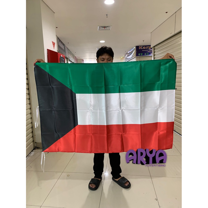 Jual Bendera negara KUWAIT Bahan Satin 90x135cm | Shopee Indonesia