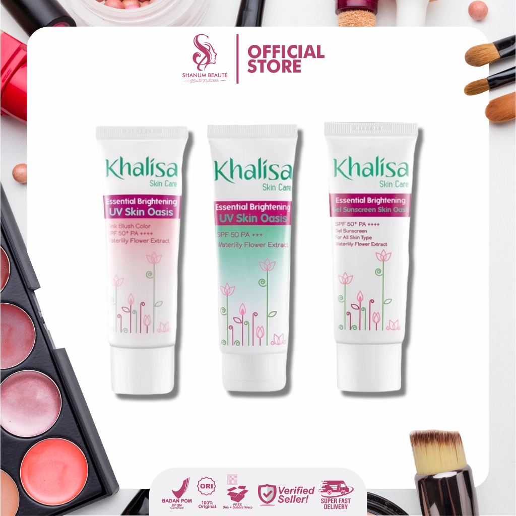 Jual KHALISA Sunscreen Essential Brightening UV SKIN OASIS SPF 50 PA ...