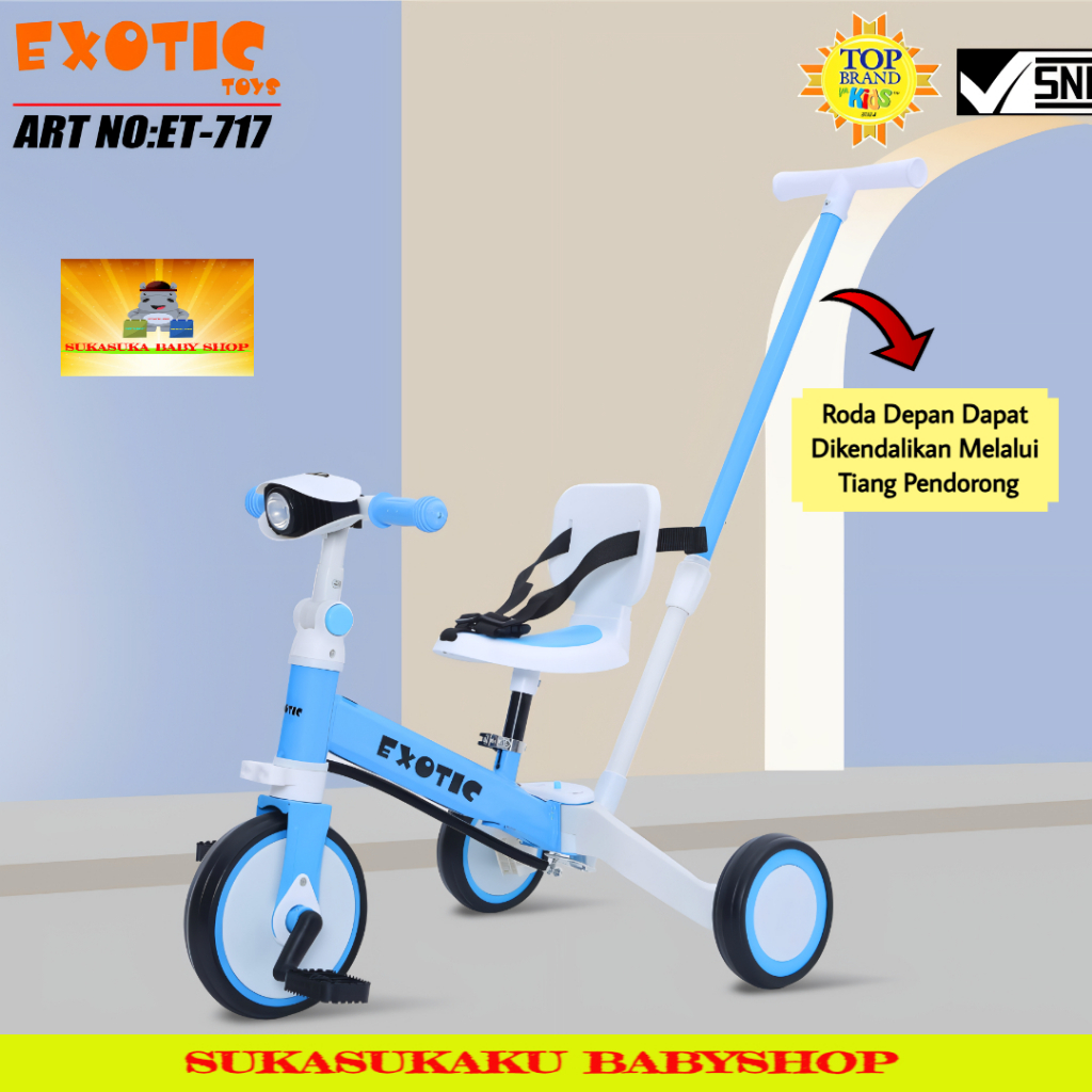Jual Sepeda Anak Roda Tiga Exotic ET 709-7 / ET 714 / ET 717 / FAMILY 702 Balence Bike Tricycle ...
