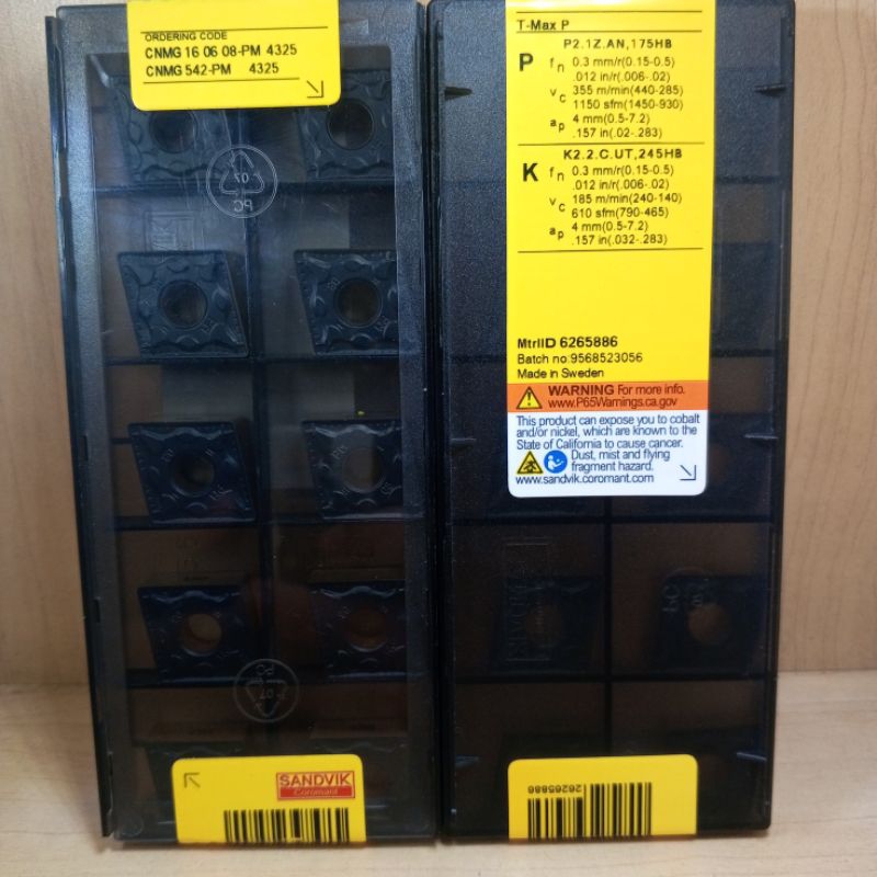 Jual SANDVIK Insert CNMG160608-PM 4325 Mata Pisau Bubut CNMG 16 06 08 Baru | Shopee Indonesia
