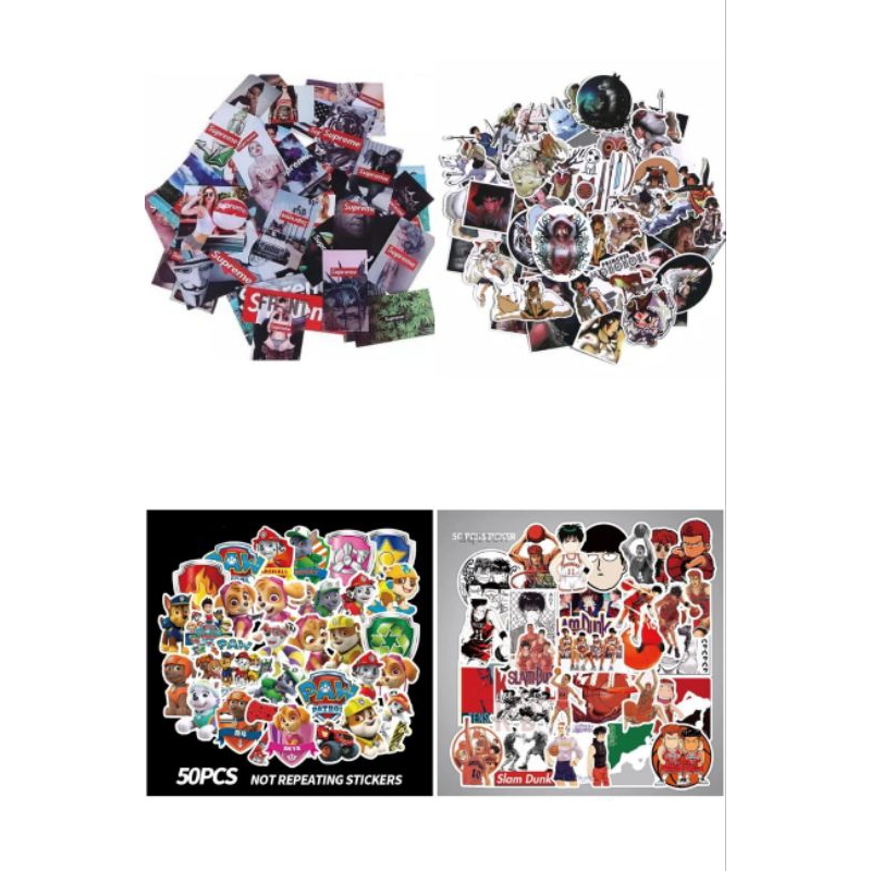Jual stiker motor slam dunk paw patrol supreme mononoke | Shopee Indonesia