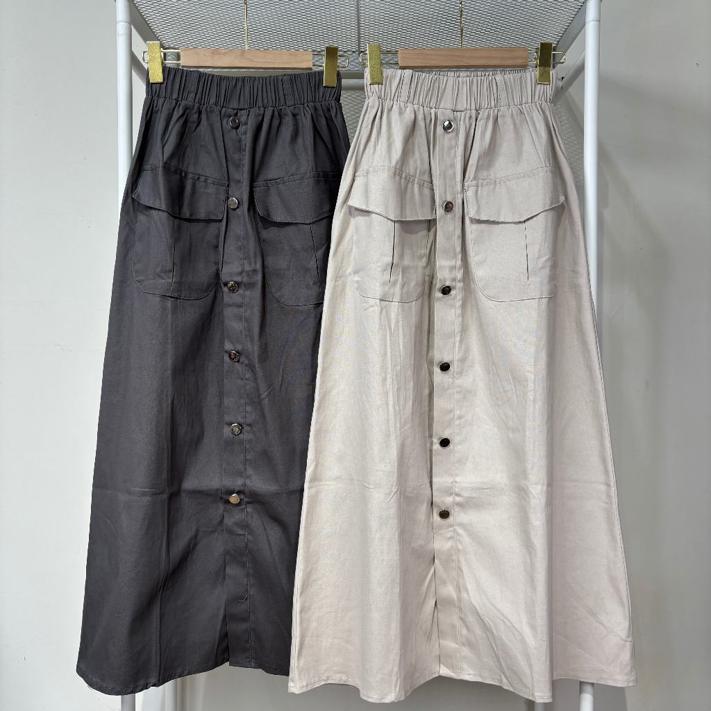 Jual Rok Cargo XREA Rok Kancing Cargo Wanita Model 2 Combed Skrit ...