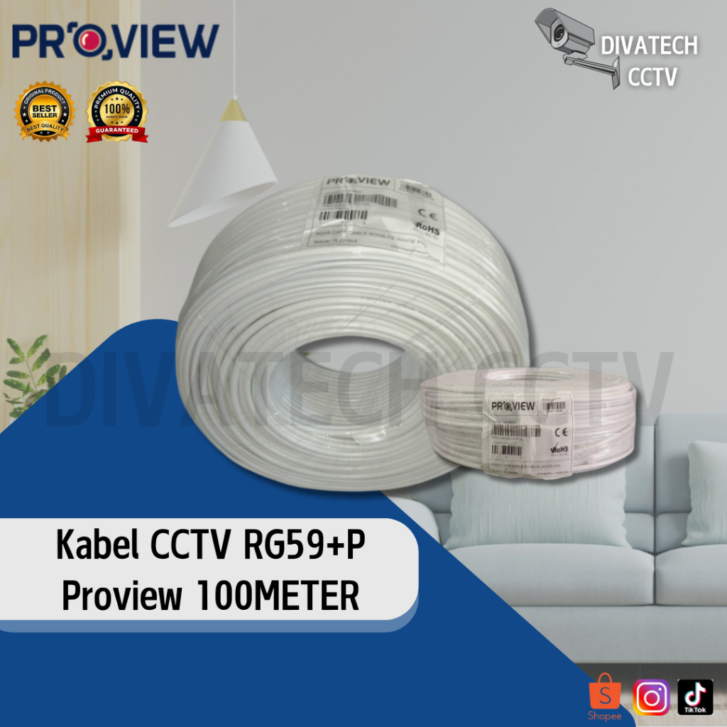 Jual Kabel CCTV Rg59+P Proview 100m\Kabel Proview 100m Best Product ...