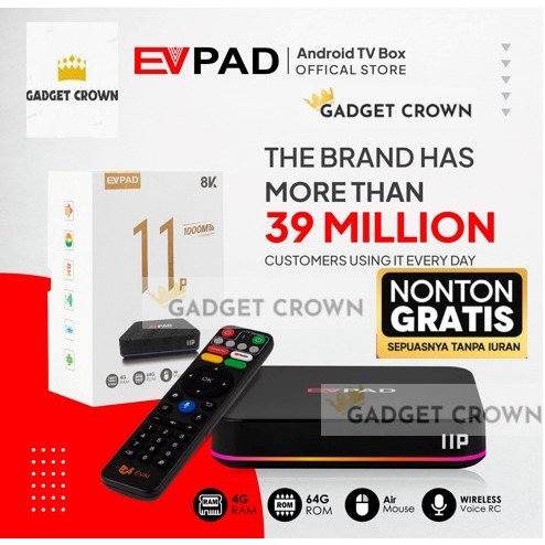 Jual EVPAD 11P 10P 6P / EVPAD 11S 10S 6S Android Tv Box - Android 10 - 4GB+64GB - 2.4/5GHZ - 6K ...