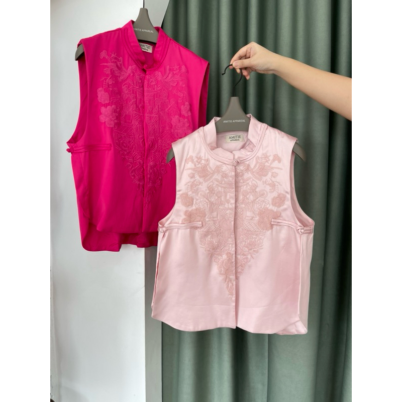 Jual TOP 4540 ATASAN CHEONGSAM BLOUSE QIPAO QIBAO CNY WANITA KOREA ...