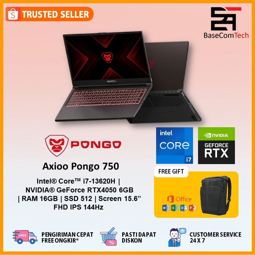 Jual Axioo Pongo 750 I7 13620H RTX4050 6GB - 16GB 512GB WIN11 15.6 ...
