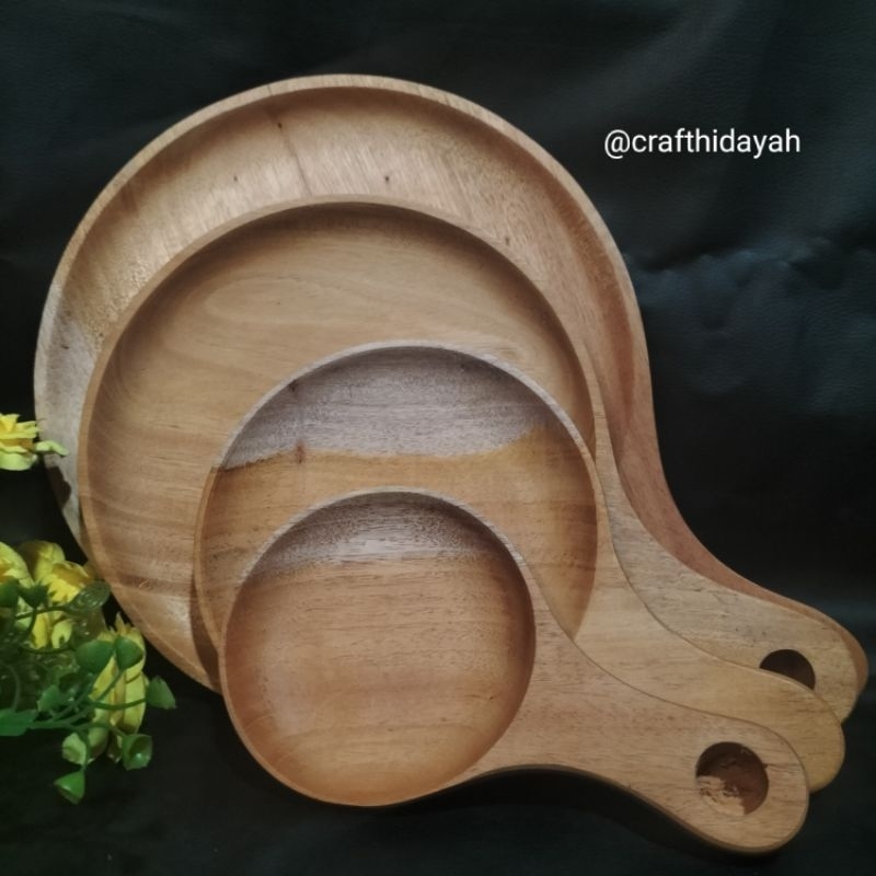 Jual Teflon kayu/Piring Pizza/Piring saji ukuran 10 15 20 25 cm ...